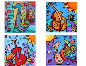 Music Coaster Set | Sonya Paz Art & Design
